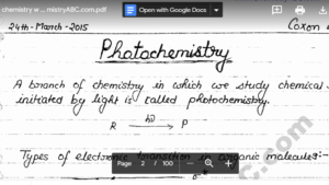 (PDF) Photo Chemistry Handwritten Notes CSIR NET | ChemistryABC.com